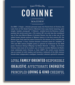 Corinne | Name Art Print – Name Stories