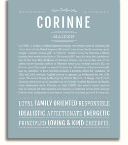 Corinne | Name Art Print – Name Stories