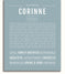 Corinne Personalized Name Meaning Art Prints – Name Stories