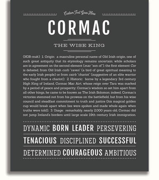 Cormac | Name Art Print – Name Stories