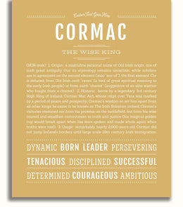 Cormac | Name Art Print – Name Stories