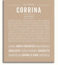 Corrina | Name Art Print – Name Stories