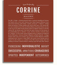 Corrine | Name Art Print – Name Stories