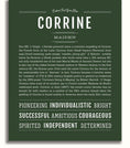 Corrine | Name Art Print – Name Stories