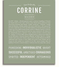 Corrine | Name Art Print – Name Stories