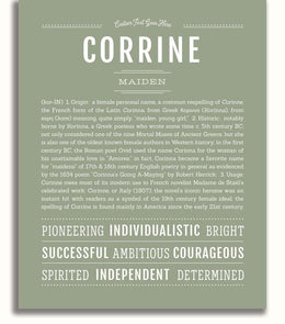 Corrine | Name Art Print – Name Stories