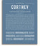 Cortney Personalized Name Meaning Art Prints – Name Stories
