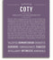 Coty | Name Art Print – Name Stories