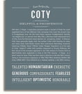 Coty | Name Art Print – Name Stories