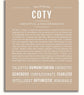 Coty | Name Art Print – Name Stories