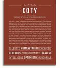 Coty | Name Art Print – Name Stories