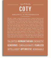 Coty | Name Art Print – Name Stories