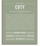 Coty | Name Art Print – Name Stories