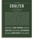 Coulter | Name Art Print – Name Stories