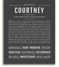 Courtney | Name Art Print – Name Stories