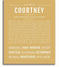 Courtney Personalized Name Meaning Art Prints – Name Stories