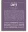 Coye Personalized Name Meaning Art Prints – Name Stories