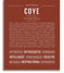 Coye Personalized Name Meaning Art Prints – Name Stories