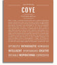 Coye | Name Art Print – Name Stories