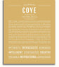 Coye | Name Art Print – Name Stories