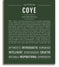 Coye | Name Art Print – Name Stories