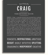Craig | Name Art Print – Name Stories