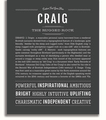 Craig | Name Art Print – Name Stories