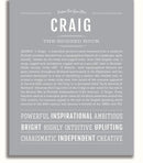 Craig | Name Art Print – Name Stories