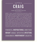 Craig | Name Art Print – Name Stories
