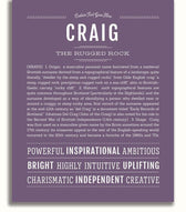 Craig | Name Art Print – Name Stories