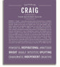 Craig Personalized Name Meaning Art Prints – Name Stories
