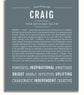 Craig Personalized Name Meaning Art Prints – Name Stories
