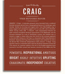 Craig Personalized Name Meaning Art Prints – Name Stories