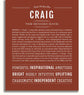 Craig Personalized Name Meaning Art Prints – Name Stories