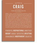 Craig | Name Art Print – Name Stories