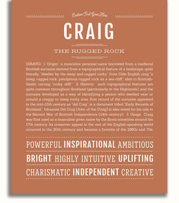 Craig | Name Art Print – Name Stories