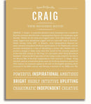 Craig | Name Art Print – Name Stories