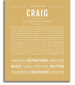 Craig | Name Art Print – Name Stories