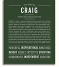 Craig | Name Art Print – Name Stories