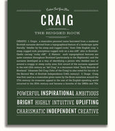 Craig | Name Art Print – Name Stories