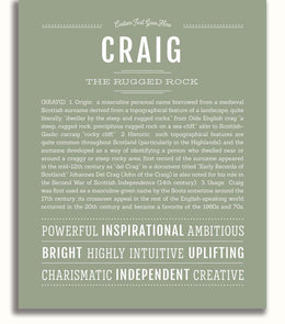 Craig | Name Art Print – Name Stories