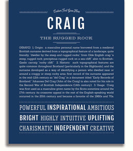 Craig | Name Art Print – Name Stories