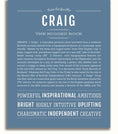 Craig Personalized Name Meaning Art Prints – Name Stories