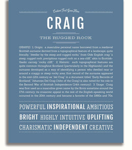 Craig | Name Art Print – Name Stories