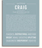 Craig Personalized Name Meaning Art Prints – Name Stories