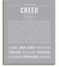 Creed Personalized Name Meaning Art Prints – Name Stories