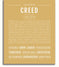 Creed Personalized Name Meaning Art Prints – Name Stories