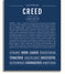 Creed Personalized Name Meaning Art Prints – Name Stories