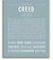 Creed Personalized Name Meaning Art Prints – Name Stories
