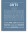 Creed Personalized Name Meaning Art Prints – Name Stories